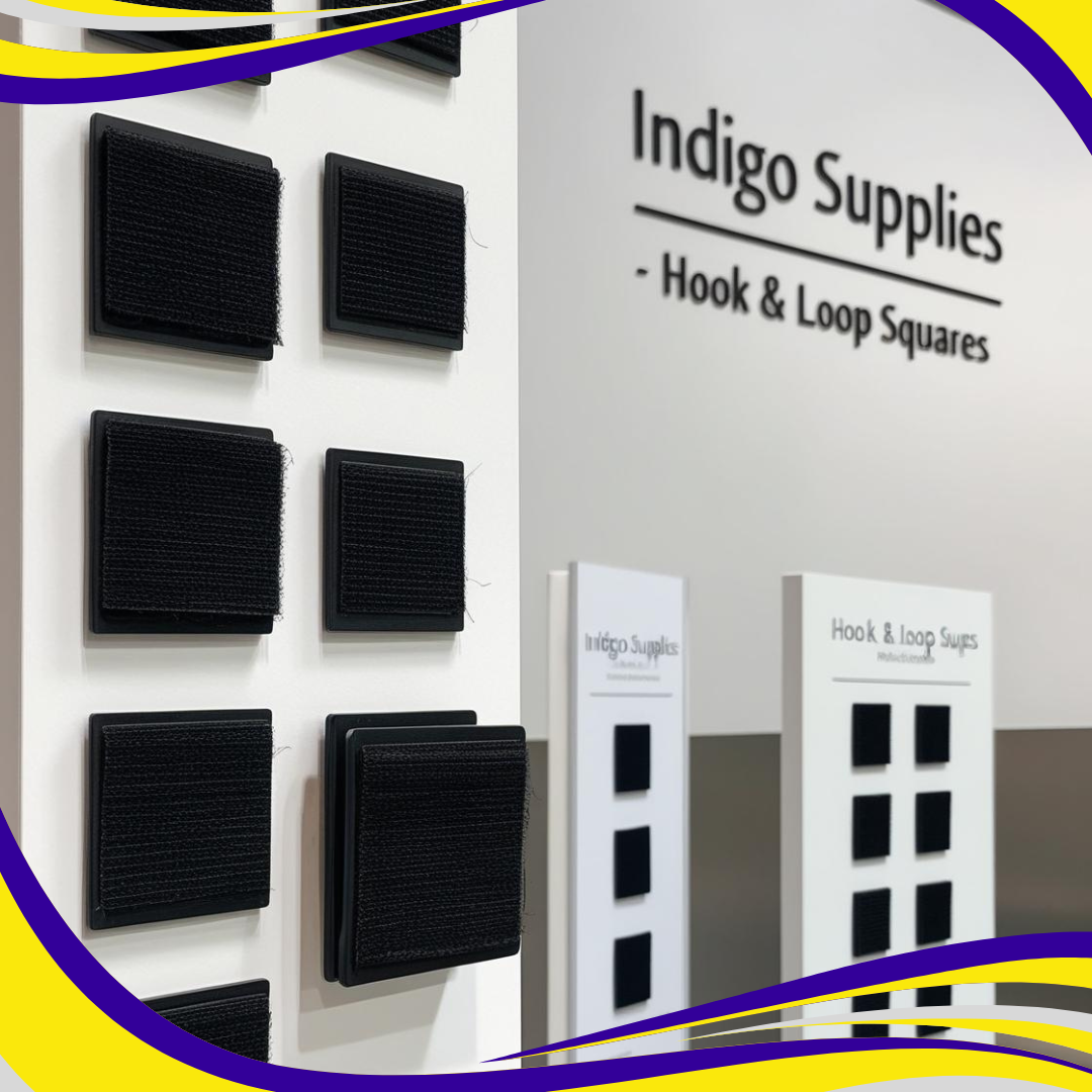 Hook & Loop Fastener Squares – Indigo Supplies Ltd