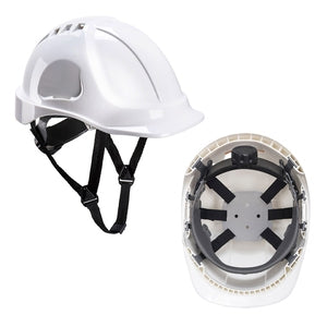 Portwest PS55 Endurance Vented Wheel Ratchet Safety Helmet White ...