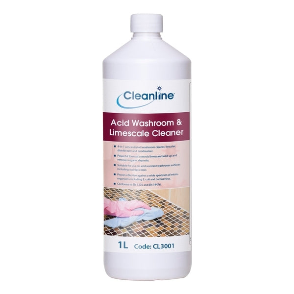 Cleanline Acid Washroom & Limescale Cleaner 1 Litre – Indigo Supplies Ltd