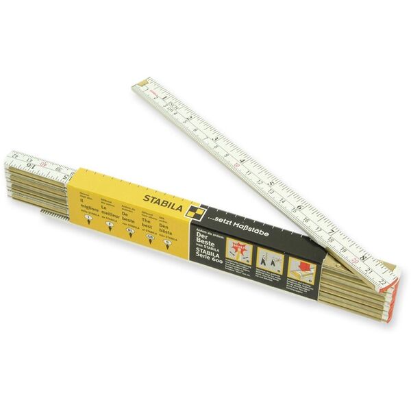 Stabila 1607 White Folding Rule – Indigo Supplies Ltd