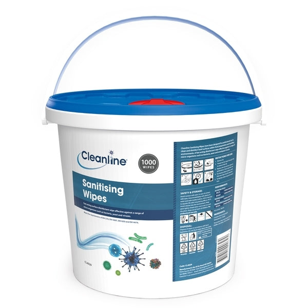 Cleanline Sanitising Wipe (Tub 1000 WIpes) – Indigo Supplies Ltd