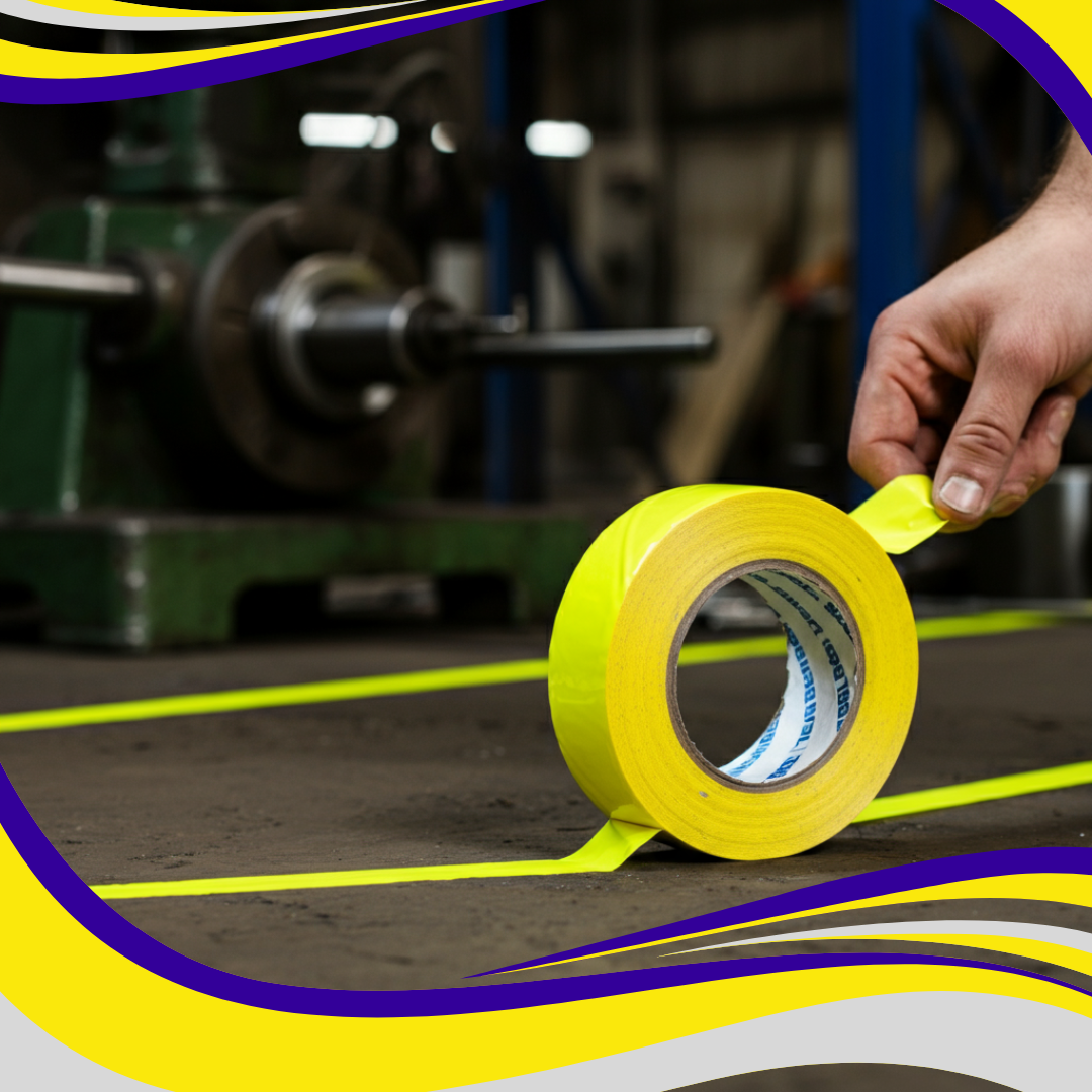 Gaffer Tape Adhesive Hi Vis Fluorescent Yellow – Indigo Supplies Ltd